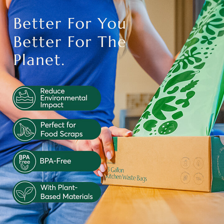 Compostable 13-Gallon Trash Bags – Cleanomic