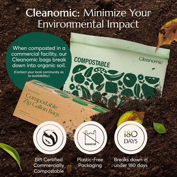 Compostable* Zip Gallon Bags – Cleanomic