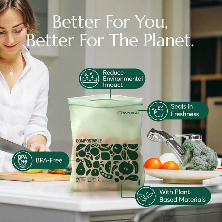 Compostable* Zip Gallon Bags – Cleanomic