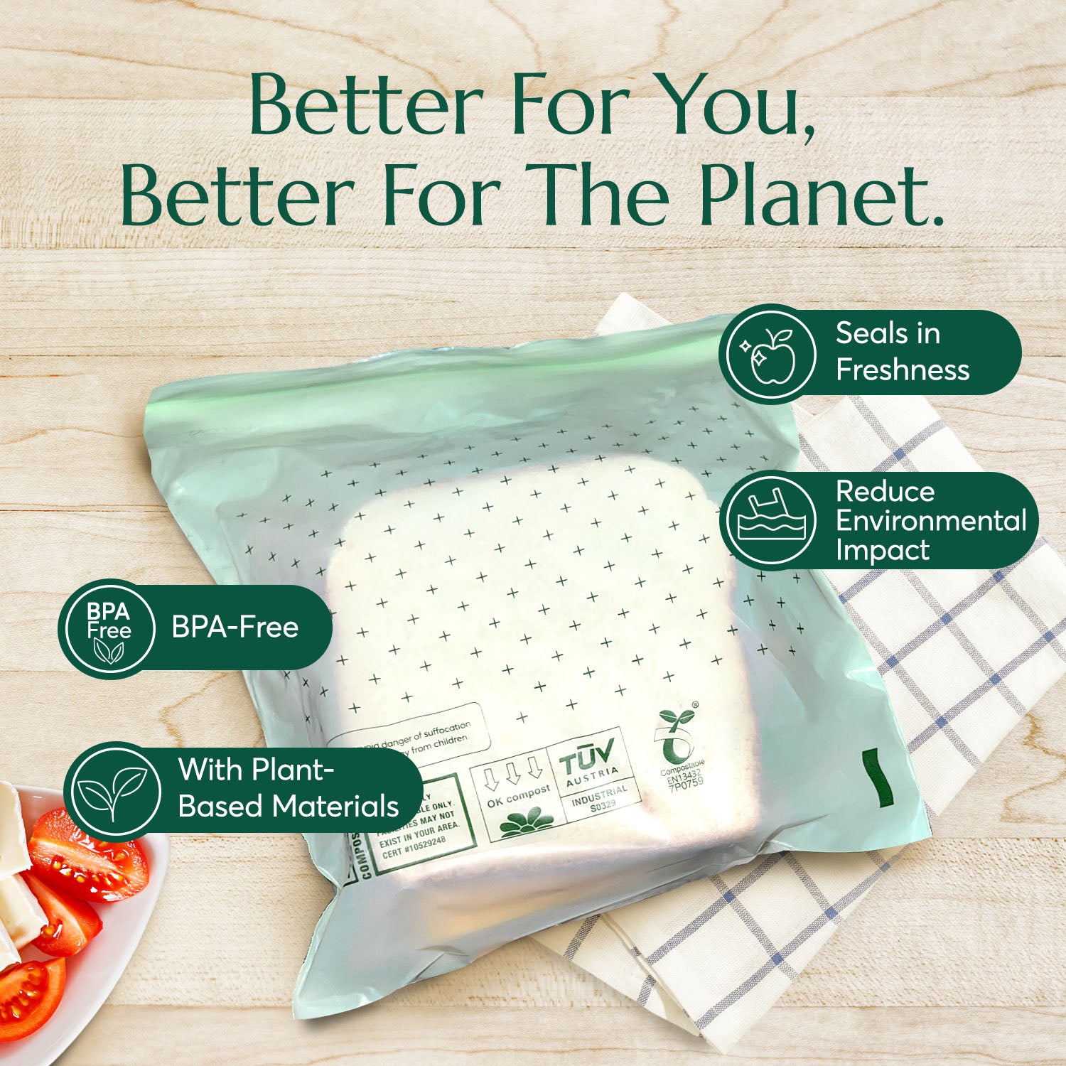 Compostable* Zip Sandwich Bags – Cleanomic