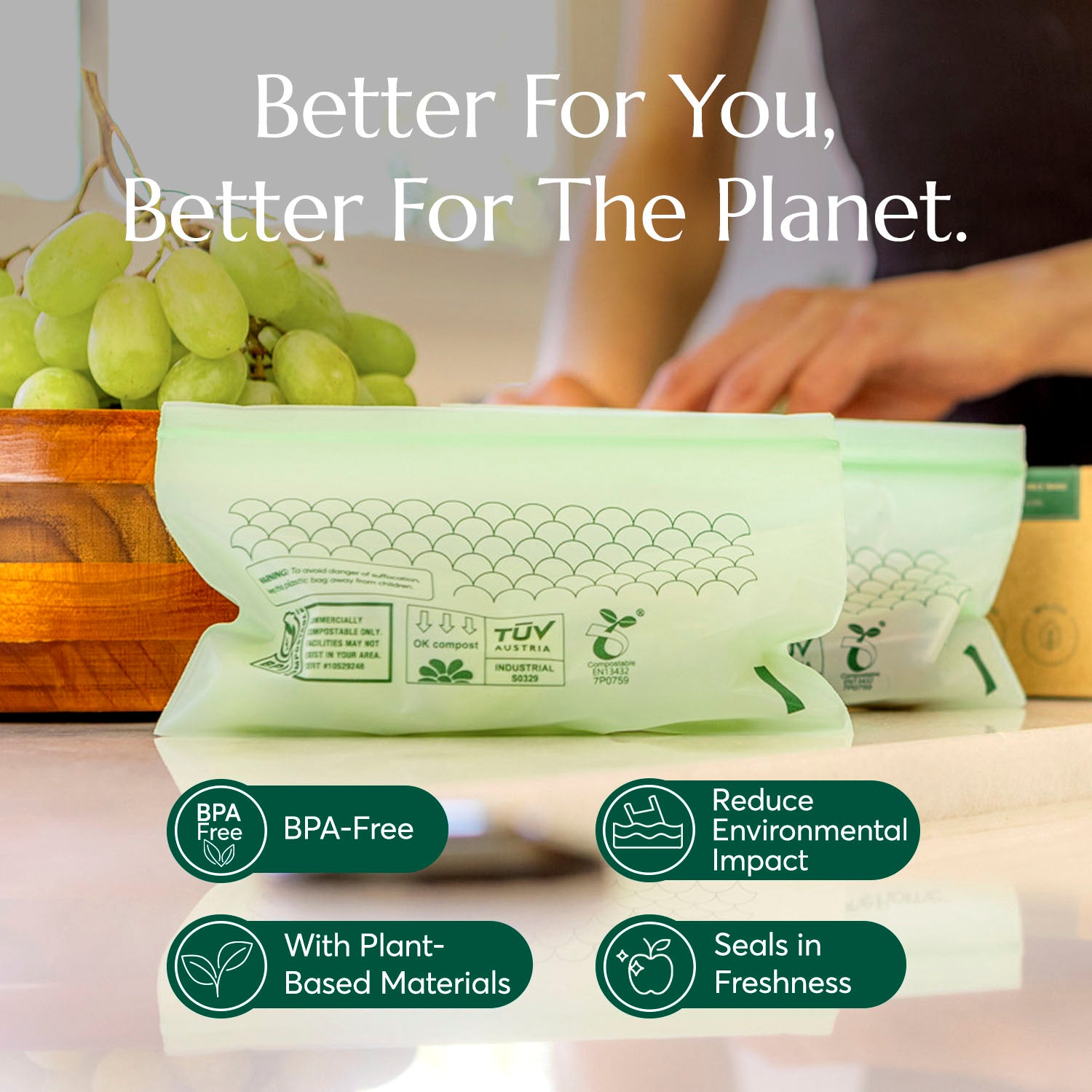 Compostable* Zip Snack Bags – Cleanomic