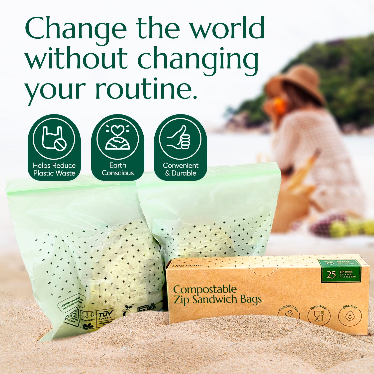 Compostable* Zip Sandwich Bags – Cleanomic