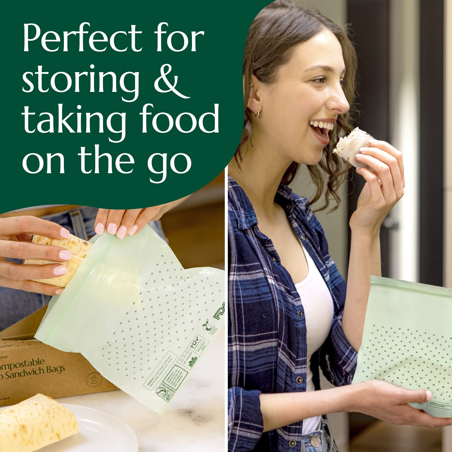 Compostable* Zip Sandwich Bags – Cleanomic