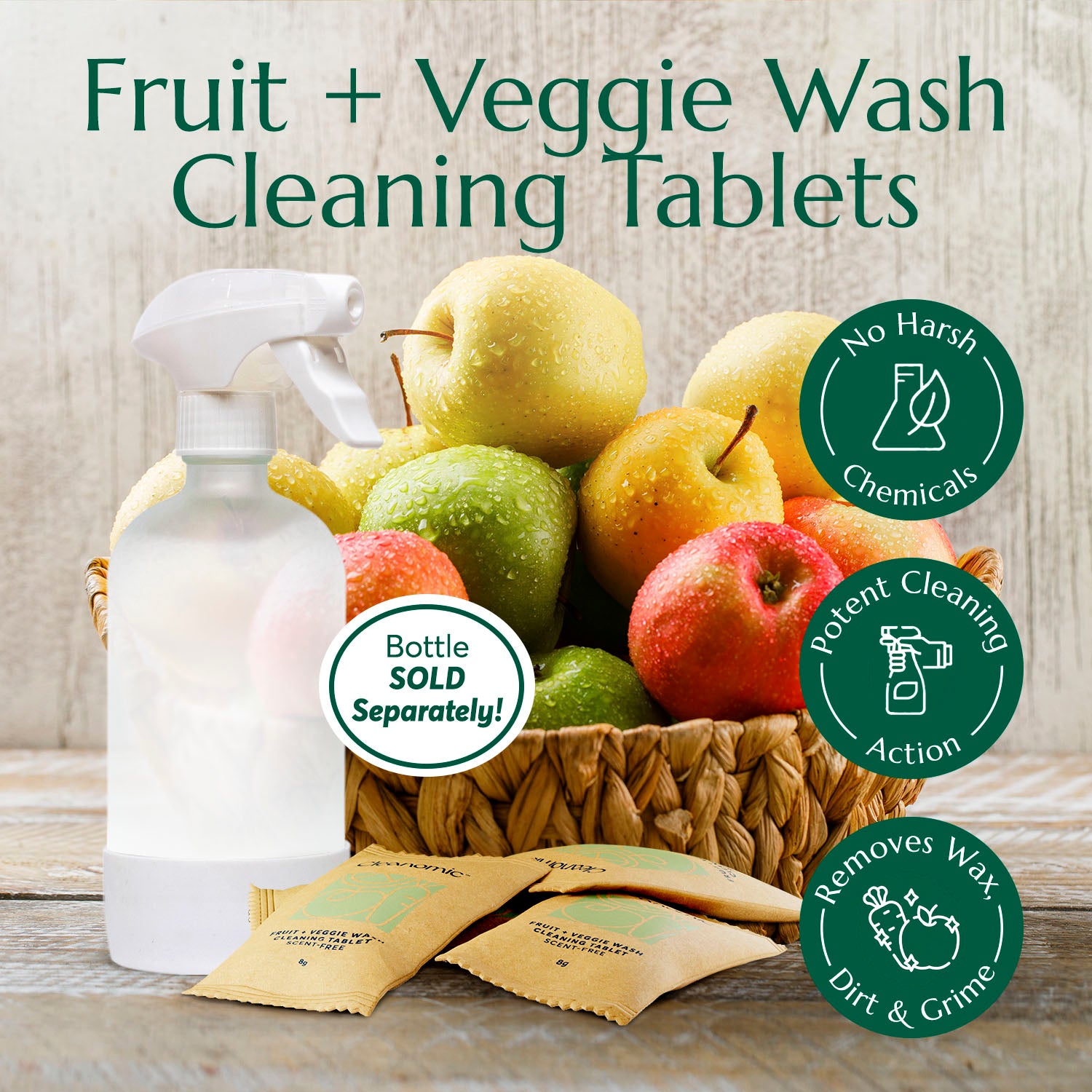 Fruit + Veggie Wash Cleaning Tablets – Cleanomic