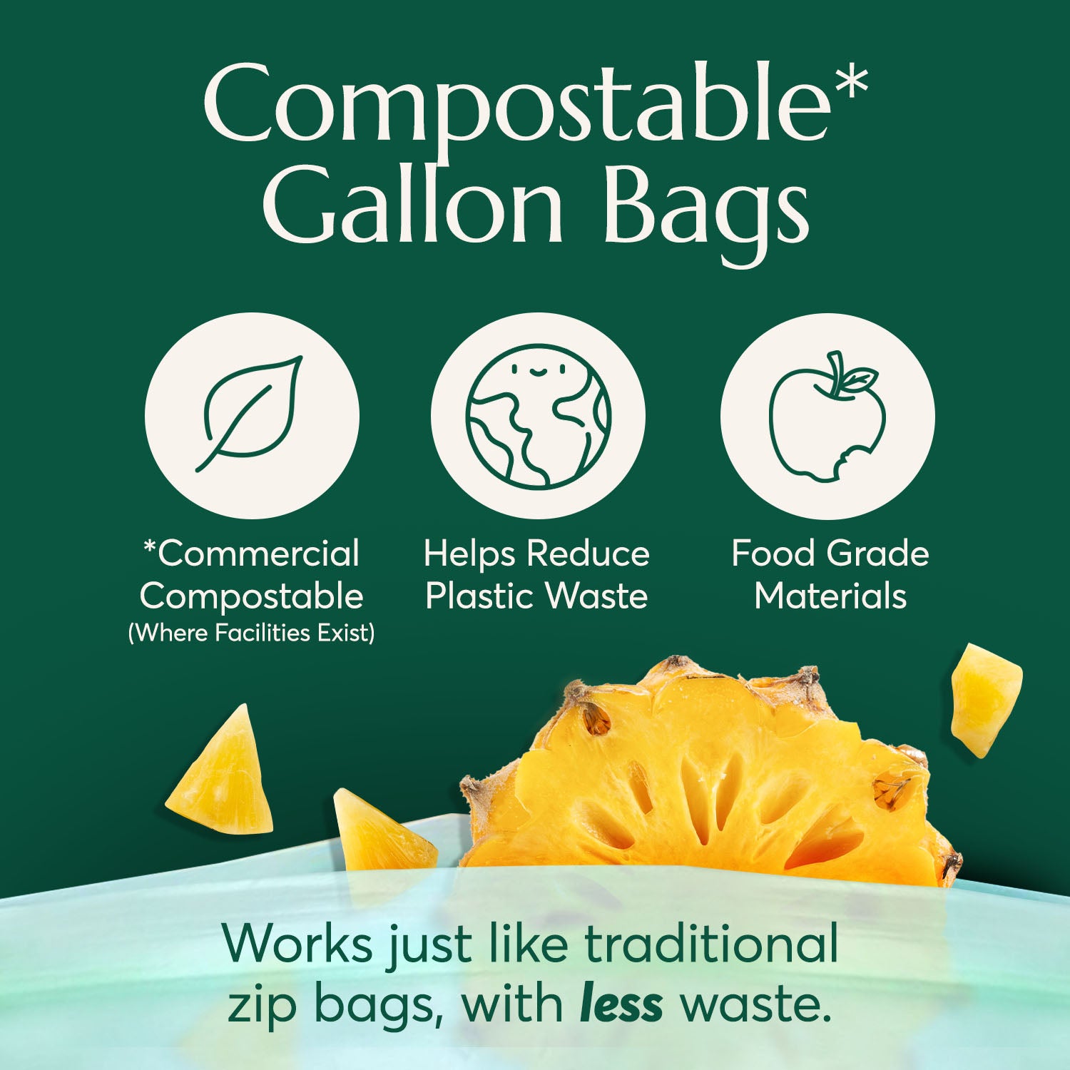 Compostable* Zip Gallon Bags – Cleanomic
