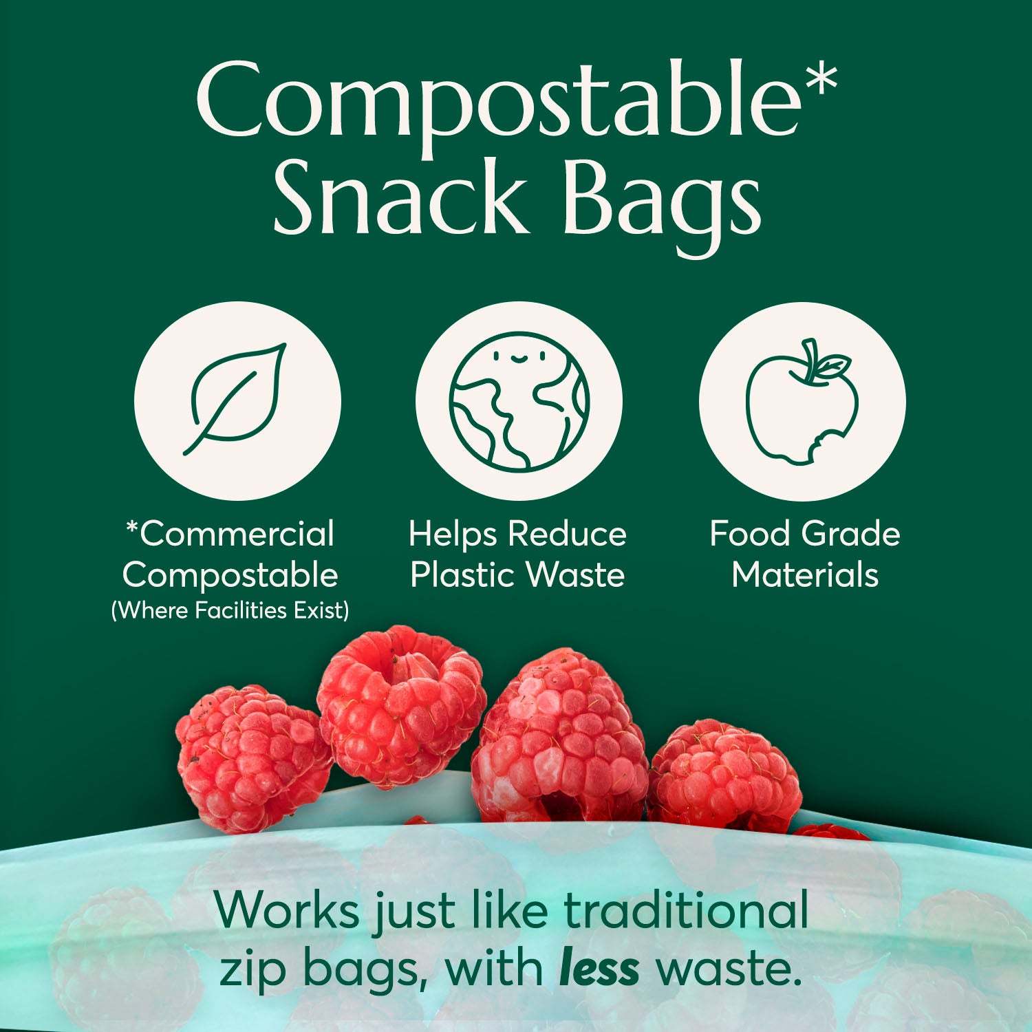 Compostable* Zip Snack Bags – Cleanomic